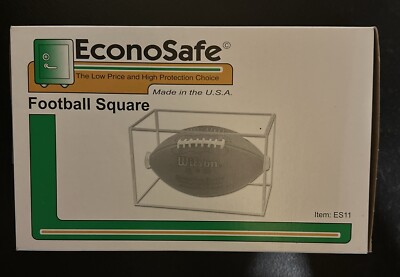 Econosafe Football Cube Autograph and Souvenir Square Display Case USA ...