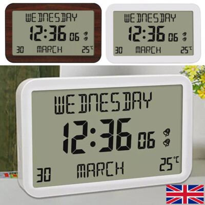 Digital Calendar Clock Date and Time Day of The Week Clocks Temperature ...