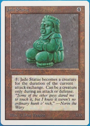Jade Statue Unlimited NM Artifact Uncommon MAGIC MTG CARD (ID# 471856 ...