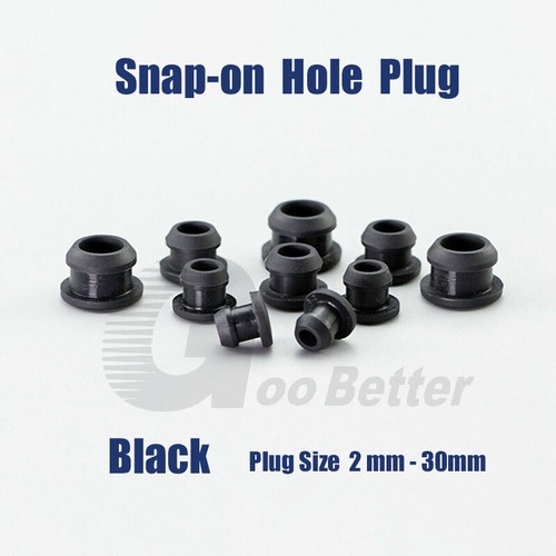 Black Hole Plug End Caps Snap-on Silicone Rubber Blanking Seal Plugs 2 ...
