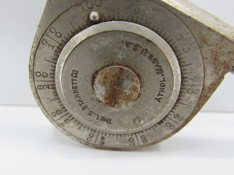 L.S. Starrett Revolution Counter RPM Gauge Speed Indicator Dial Vintage ...