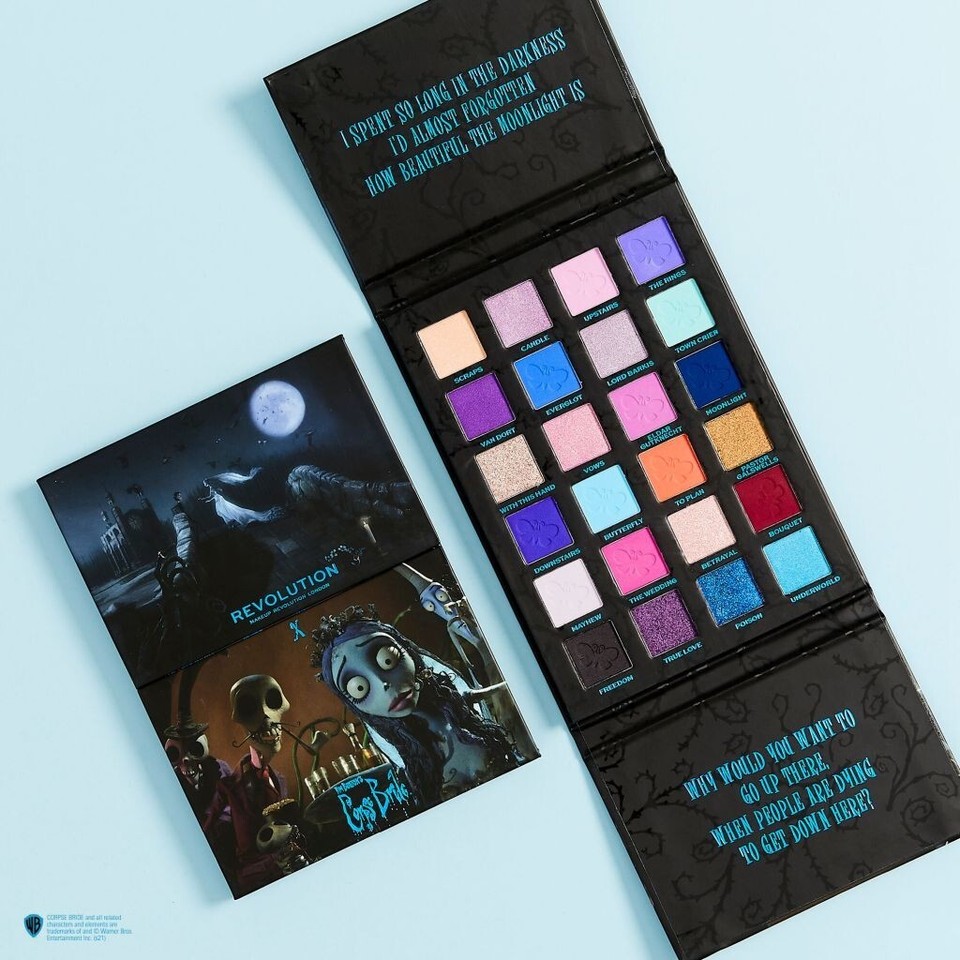 Makeup Revolution X Corpse Bride eyeshadow Palette Upstairs downstairs ...