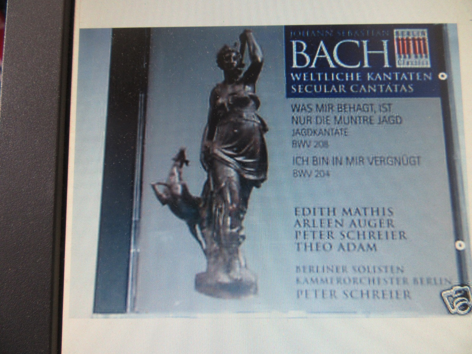 Bach secular cantatas MATHIS AUGER SCHREIER ADAM Berlin | eBay