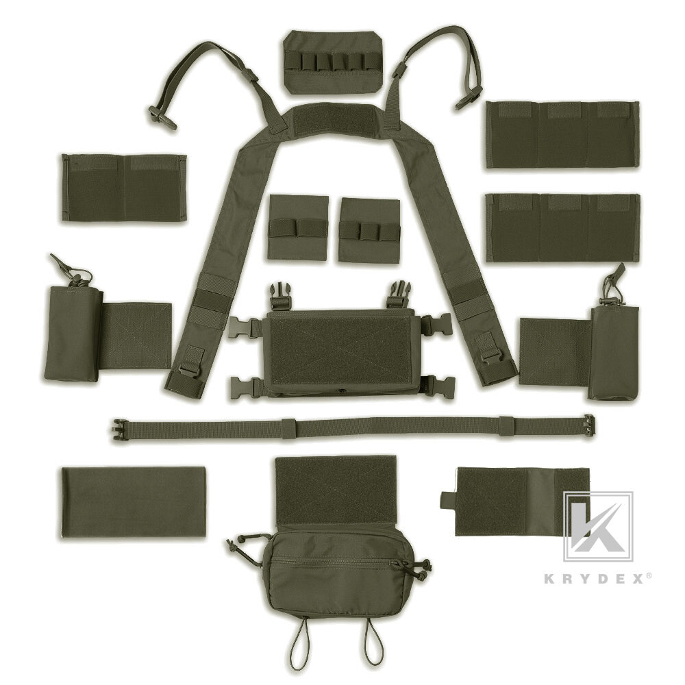 KRYDEX MK3 Micro Fight Chassis Chest Rig Modular Tactical Carrier with ...