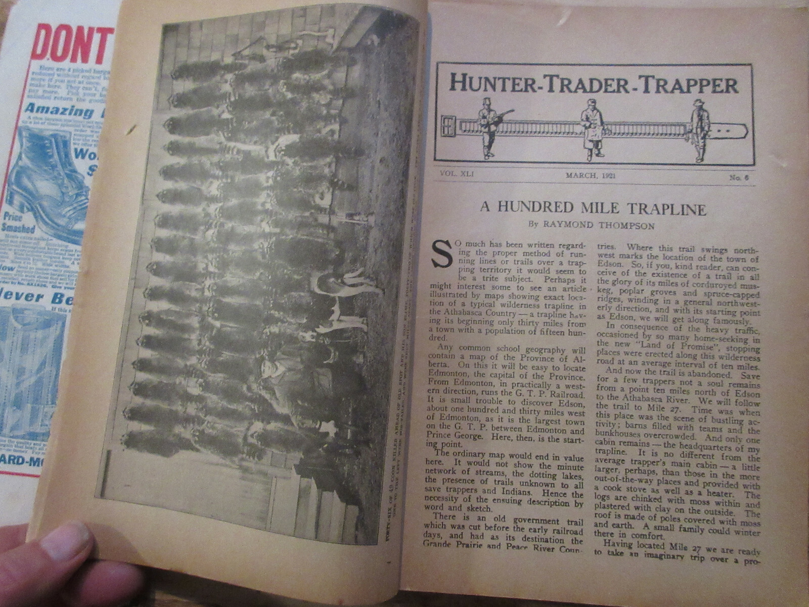 1921 Hunter Trader Trapper Magazine Remington Fur Traps Harley Davidson ...