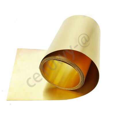 BRASS Sheet Strip 0.1-0.8mm thick Flexible Pure Brass Sheet 500mm ...