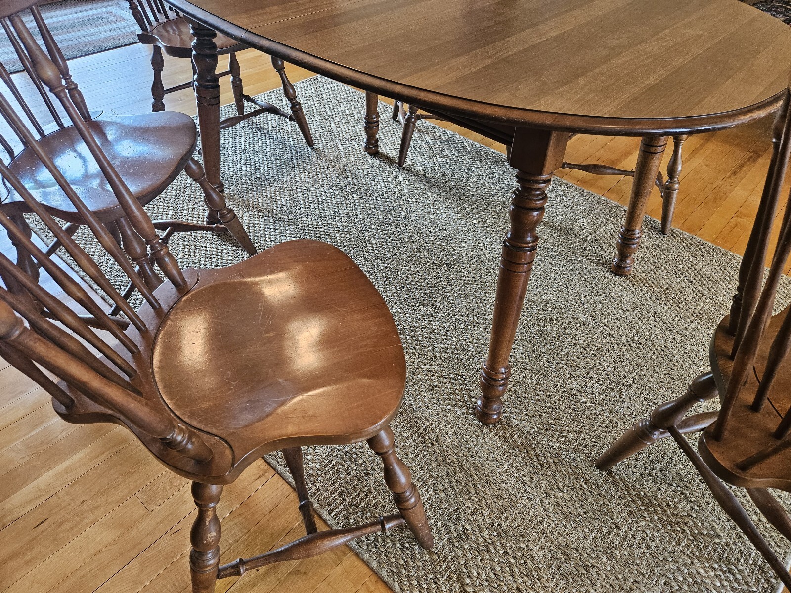 🔥🔥Tell City - Dining Room Table & 6 Fiddleback Windsor Chairs + 3 ...