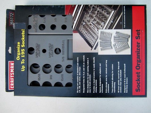 Vintage Craftsman Socket Organizer Set Trays Metric/Standard #65172 for ...