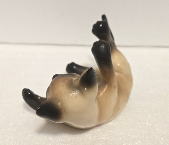 Vintage Lefton Porcelain Siamese Playful Cat Kitten Figurine H4032 ...