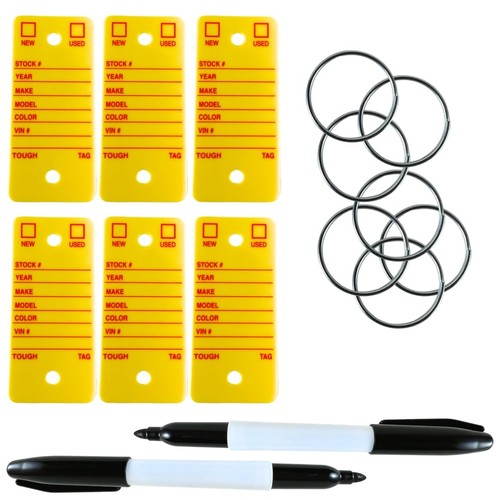 Poly Tag Key Tags with Rings (Yellow) 500 Key Tag Count. Includes 500 ...