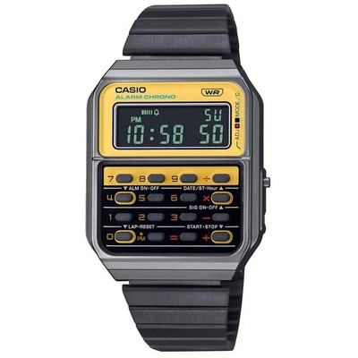 Casio Yellow/Grey Heritage Colours Retro Unisex Calculator Watch CA ...