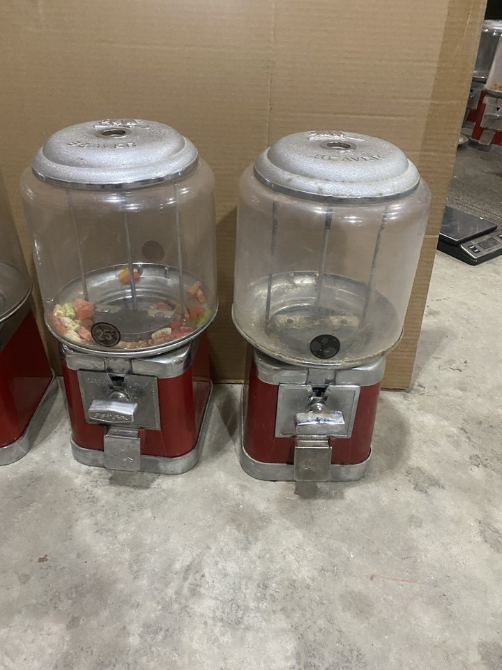 4 Restore Beaver Gumball Candy Nut Bulk Vending Machine Machines | eBay