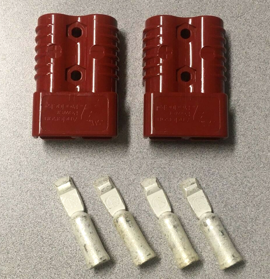 AUTHENTIC Anderson SB175 Connector Kit Red 1/0 AWG 6329G1 2 housings 4 ...
