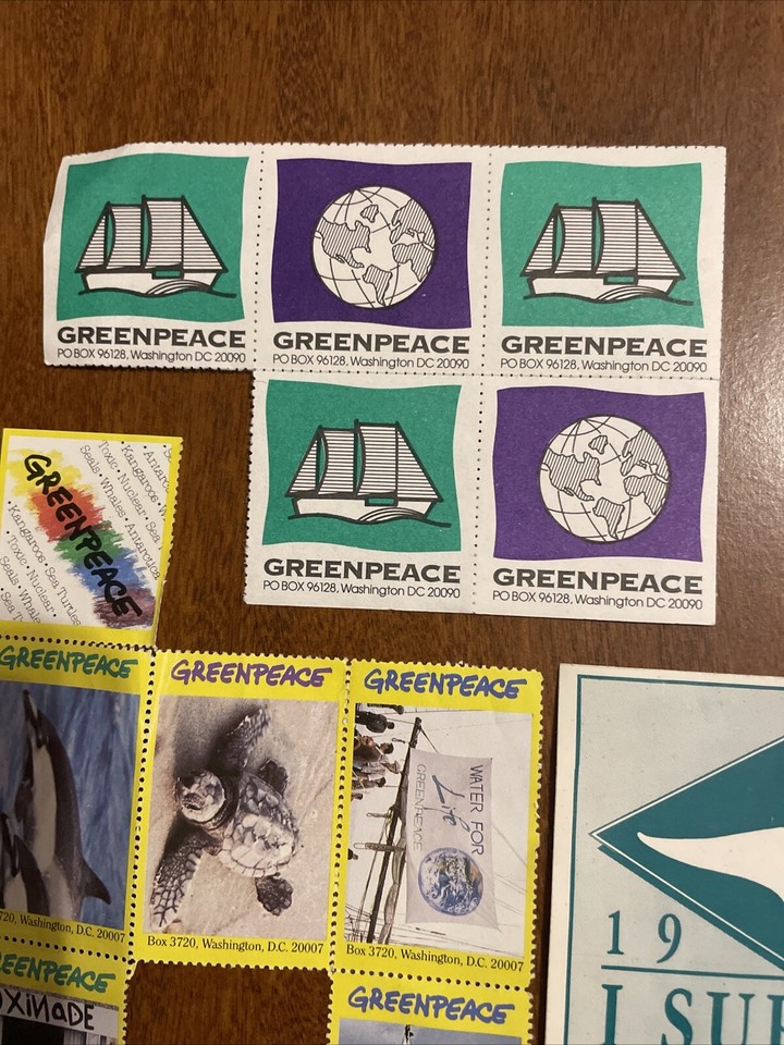 Lot Of Vintage 80’s 90’s Greenpeace Stickers Scrapbook Ephemera | eBay