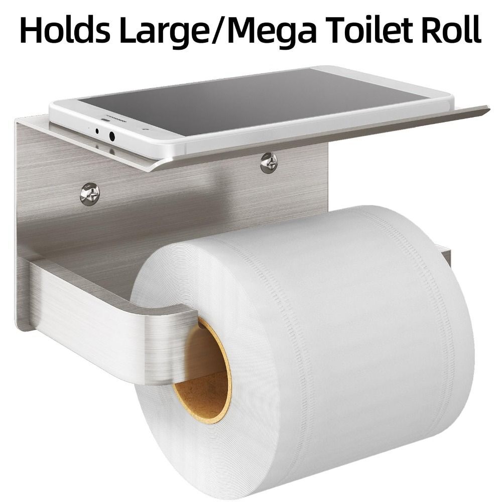 Brushed Nickel Toilet Paper Holder Toilet Paper Rack Bathroom Kitchen ...