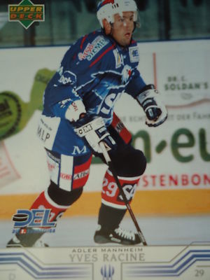 173 Yves Racine Adler Mannheim DEL 2001-02 | eBay