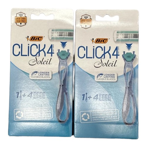 BIC Click 4 Soleil Women's Disposable Razors, 4 Blades, 2 Handle + 8 ...