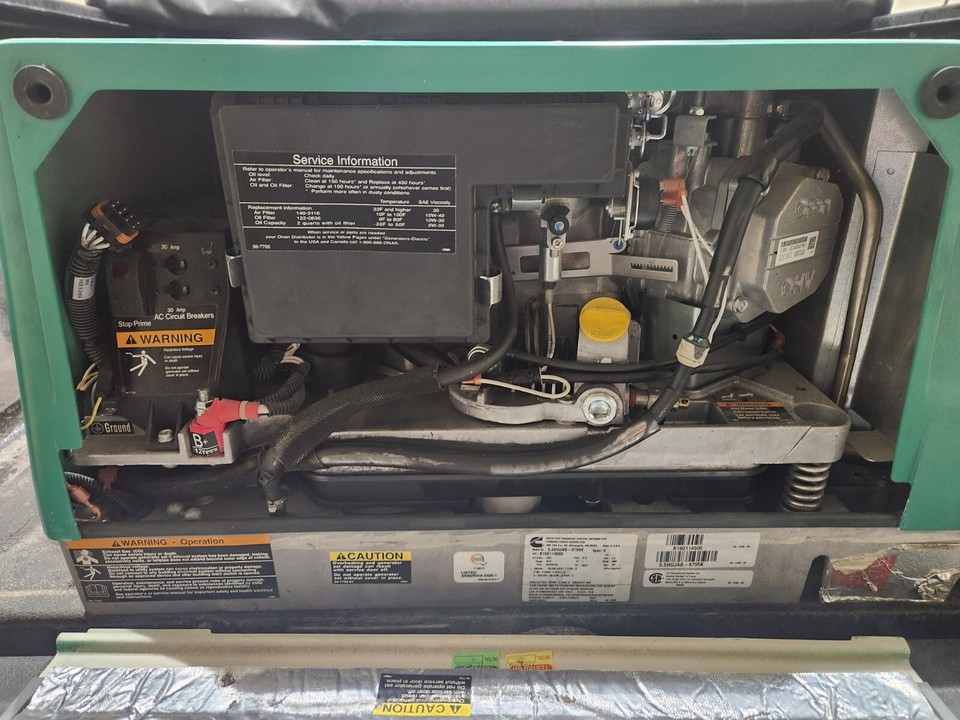 Cummins Onan RV QG 5500 generator RV MODEL: 5.5HGJAB-6755k 2016 Model ...