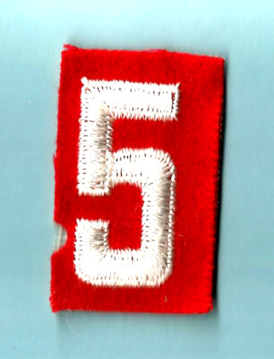 1940s-1950s FELT 5 Unit Troop Number Boy Scout White on Red BSA ...