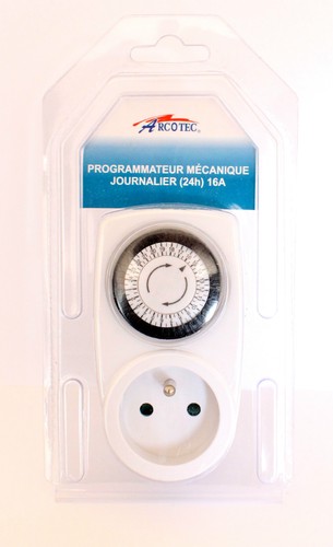 Programmateur Electrique Mécanique Prise 3500W 16A 230V -50HZ Journalier (24h) | eBay