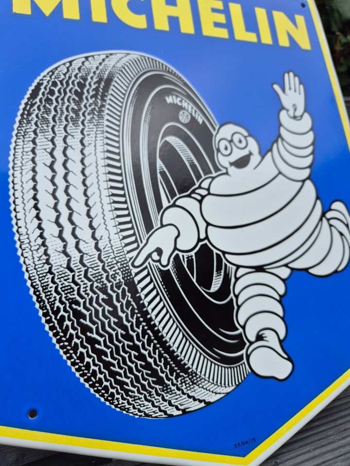 Circa 1964 MICHELIN Enamel Sign 16 x 13.5" | eBay UK