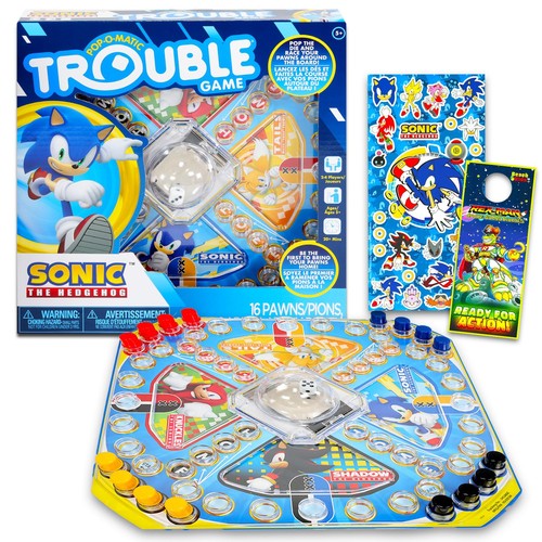 Sonic the Hedgehog Pop Up Board Game Bundle for Kids with Stickers and Dice | eBay