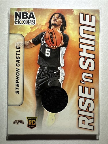 STEPHON CASTLE 2024-25 RISE N SHINE BLACK Jersey Rookie Card RC HOOPS ...