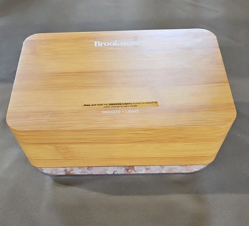 Brookstone LED Alarm Clock Ambient Light Crystal Acrylic Base | eBay