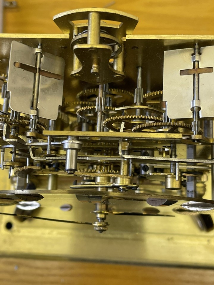 Schatz & Sohne W3 Triple-Chime Skeleton Mantel clock, not working | eBay UK