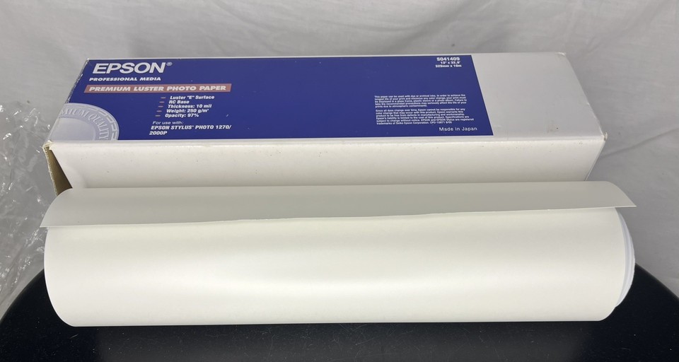 Epson S041409 Professional Media Premium Luster Photo Paper Roll 13 ...