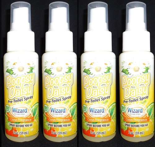 4 Poopsy Daisy Pre-Toilet Spray Removes Bad Smell With Wizard Citrus ...