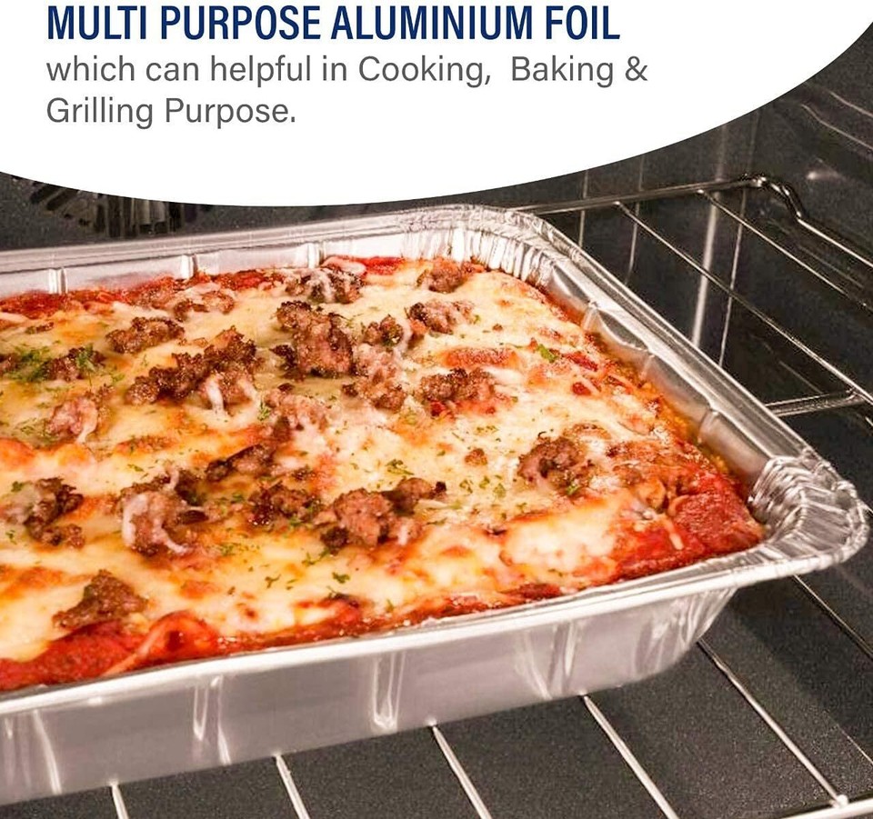 9" x 9" NO9 Large Aluminium foil food containers with lid oven baking ...