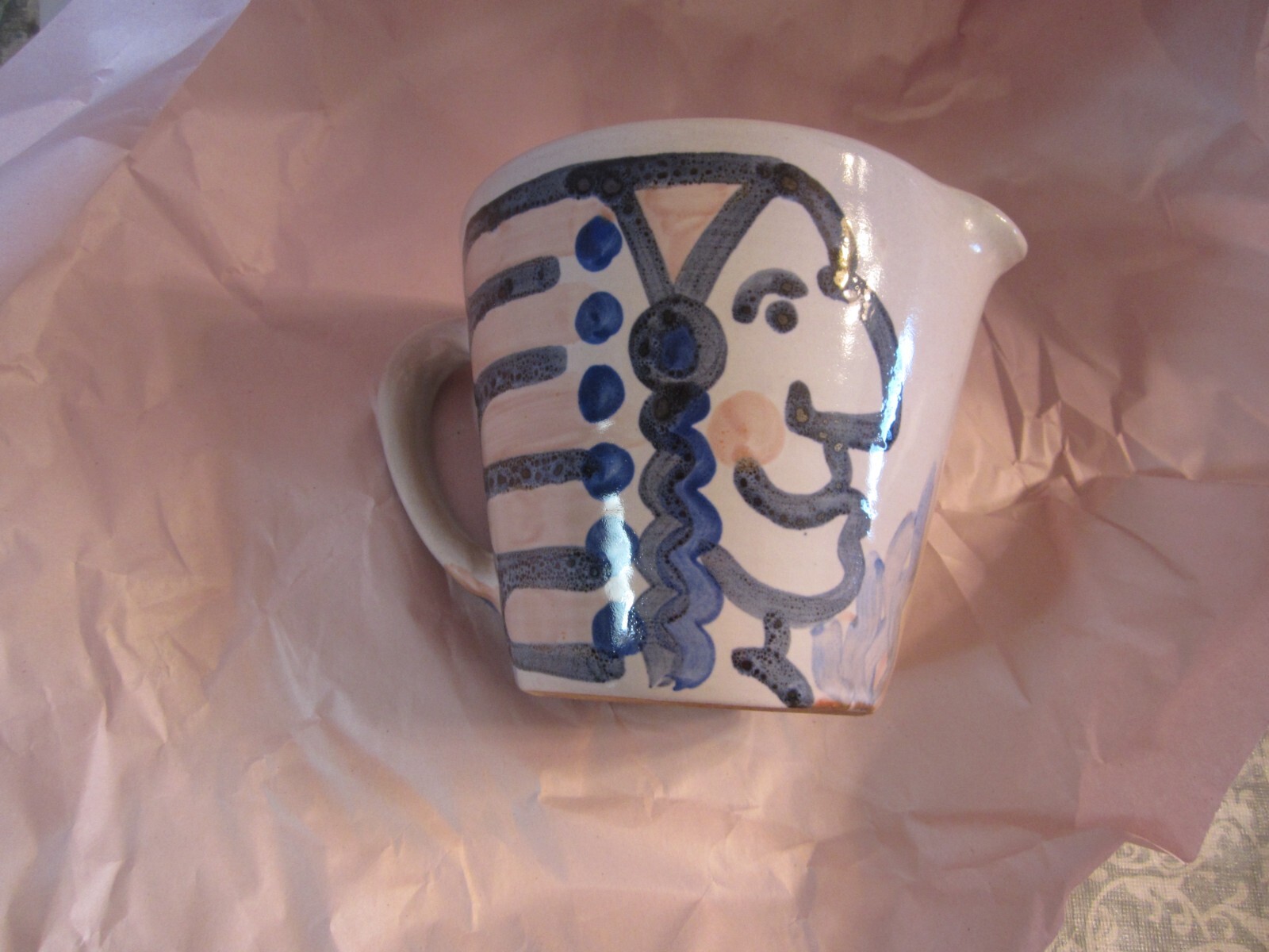 Vintage M.A. Hadley Pottery 32oz Firewater Indian Chief Measuring Cup ...