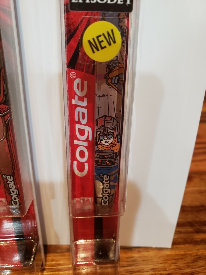 1998 COLGATE STAR WARS EPISODE 1 TOOTHBRUSHES set of 4 - MInt Condition ...