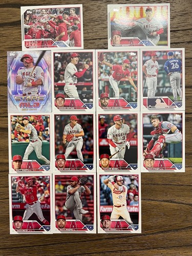 Los Angeles Angels Team Set/Lot of 13 2023 TOPPS TROUT OHTANI STASSI ...