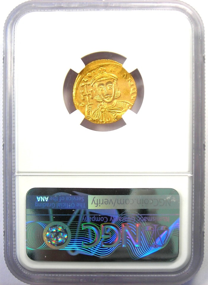 Constantine V AV Solidus Gold Coin 740-775 AD - Certified NGC MS (UNC ...