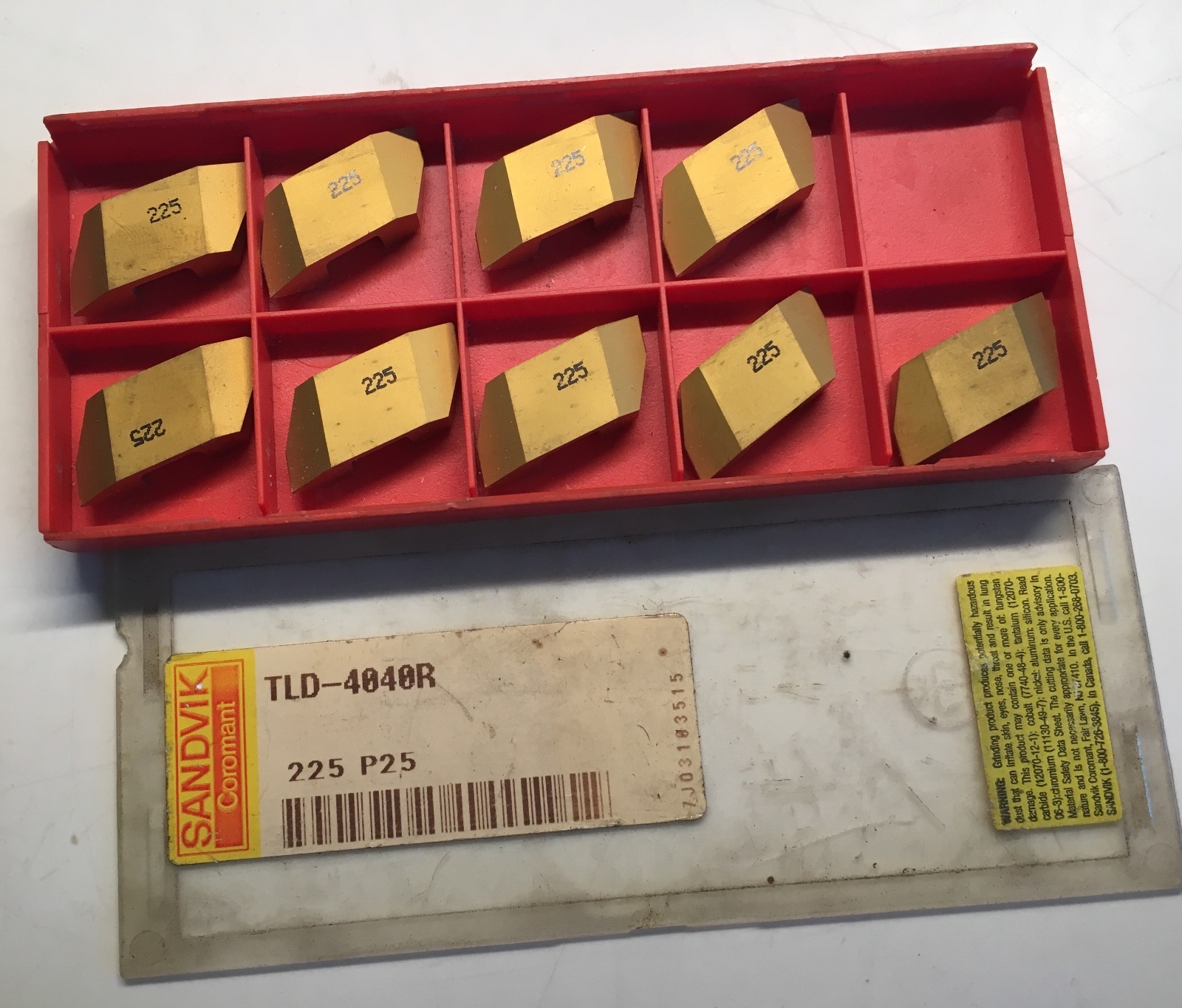 SANDVIK Coromant Carbide Inserts - TLD-4040R 225 P25 - Qty. 9 - New | eBay