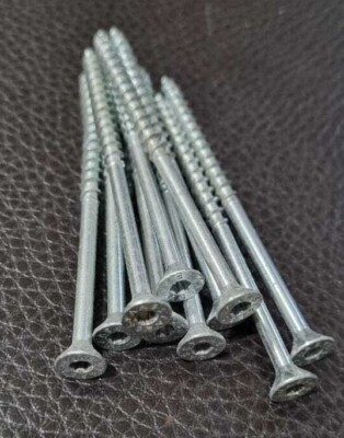 3" SILVER SINC STAR WOOD SCREWS: WURTH ASSY GERMANY MADE Torx Drive ...