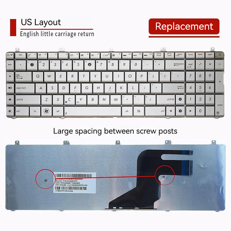 Laptop Keyboard for ASUS N75SL N75SF N75 N75S US | eBay