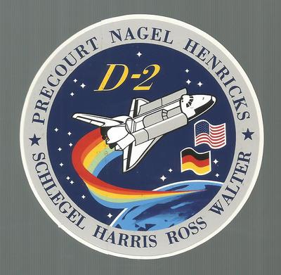 NASA SHUTTLE COLUMBIA STS- 55 D-2 CREW PATCH SPACE DECAL STICKER 3 1/2 ...