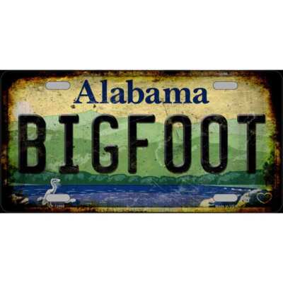 Bigfoot Alabama Novelty Metal License Plate Tag | eBay