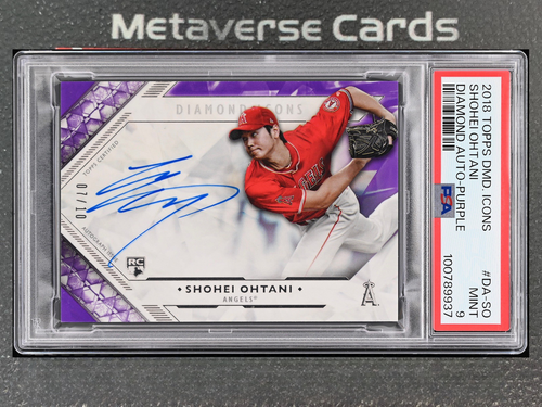 2018 Topps Diamond Icons Shohei Ohtani RC Auto Purple /10 PSA 9 Rookie ...