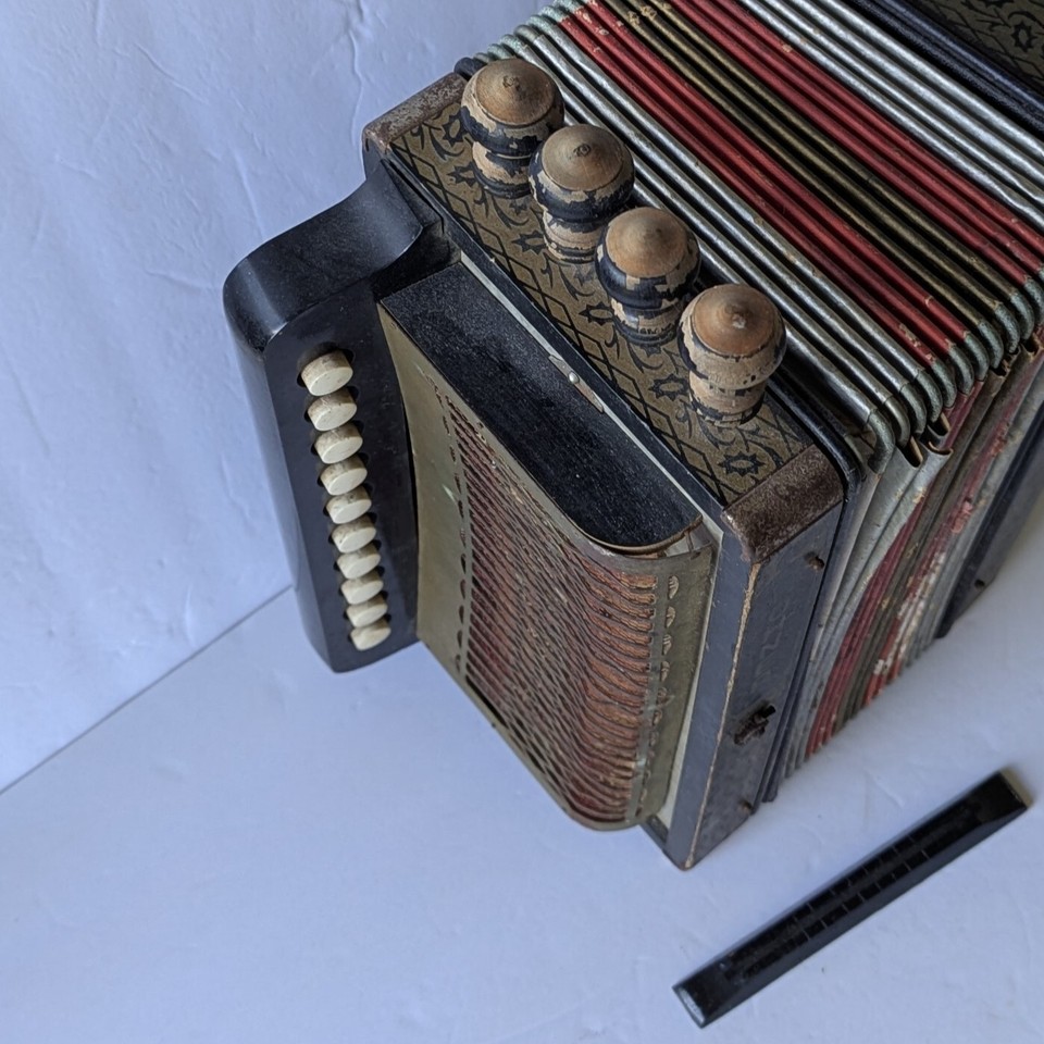 Antique M Hohner Button Accordion | eBay