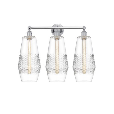 Innovations Windham 3Lt 25" Bath Vanity Light, Chrome/Clear - 616-3W-PC ...