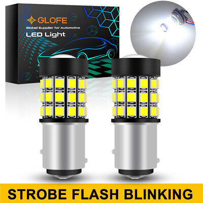 BAY15D 1157 Strobe Flashing Blinking LED Turn Signal Brake Reverse ...