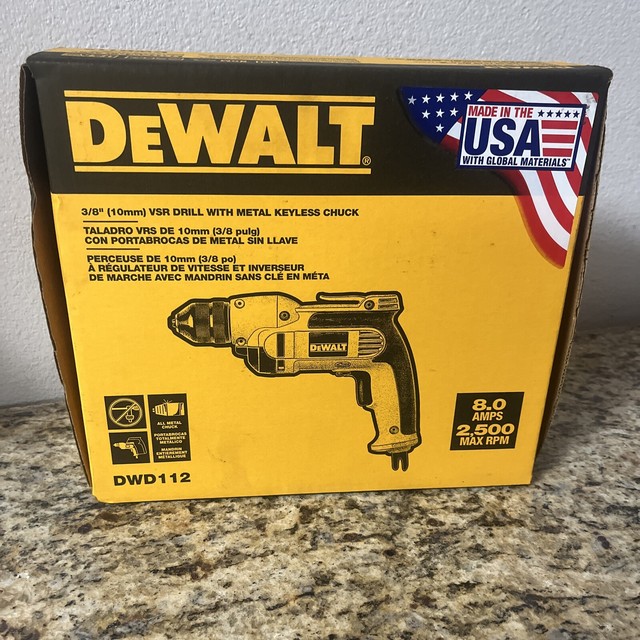 DEWALT DWD112 3/8 inch Vsr Pistol Grip Drill With Keyless Chuck for ...