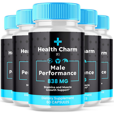 (5 Pack) Health Charm Male Pills - Maximize Energy, Vitality & Stamina ...