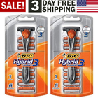 3 TOUGH BLADE Triple Blade Razor 6 Cartridges Micro Tough Pivoting Head ...