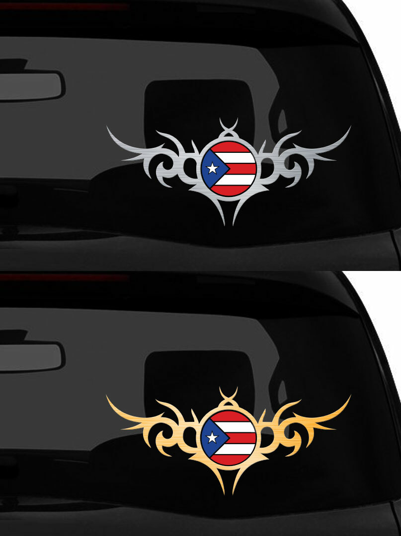 Puerto Rico Vinyl Car Decal Sticker Metal Texture7.5"(w) Puerto Rican ...