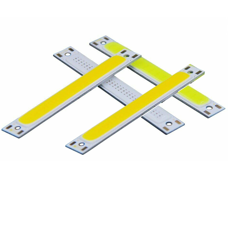 3W COB LED 60x8mm 3V 6V Red Blue Cold Warm White COB Strip LED light ...